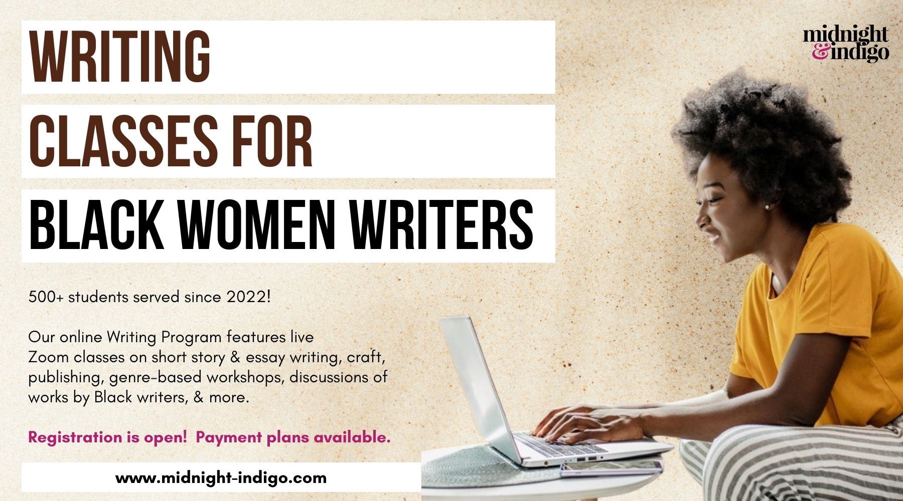 Writing classes for Black writers | midnight & indigo